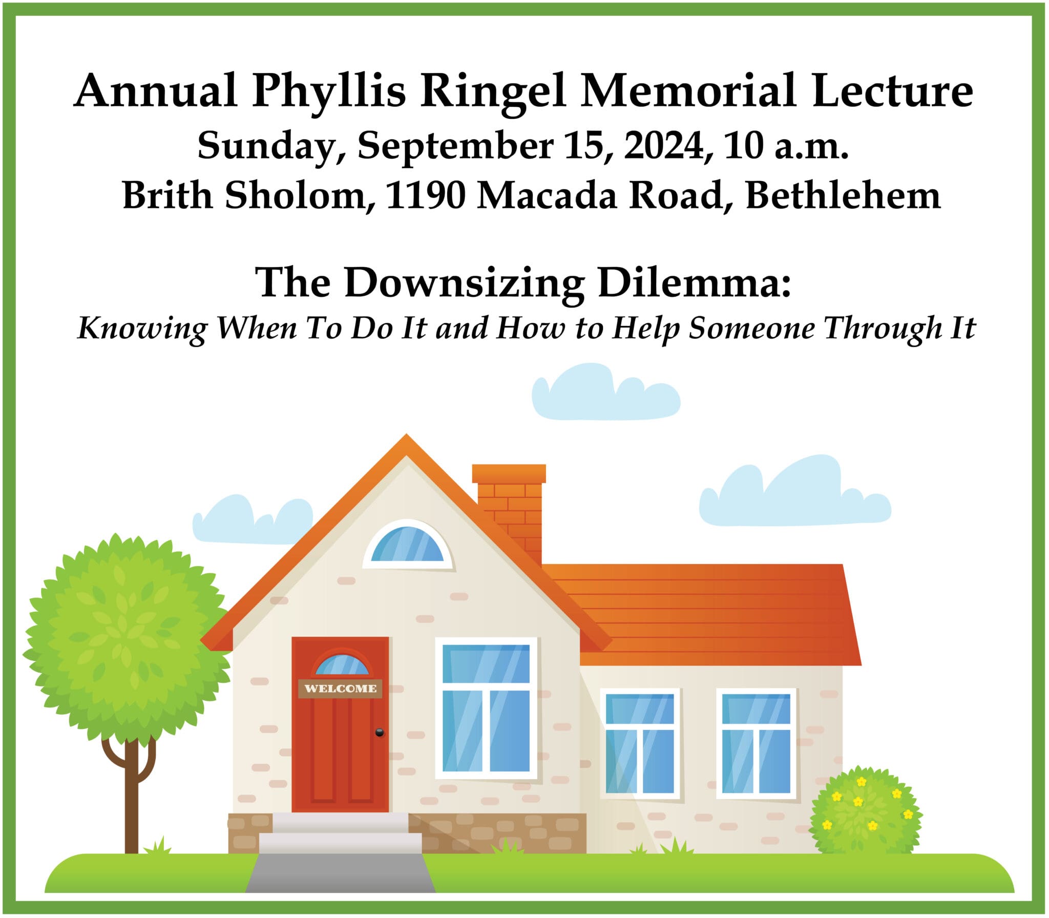 Phyllis Ringel Lecture | Jewish Family Service of the LV